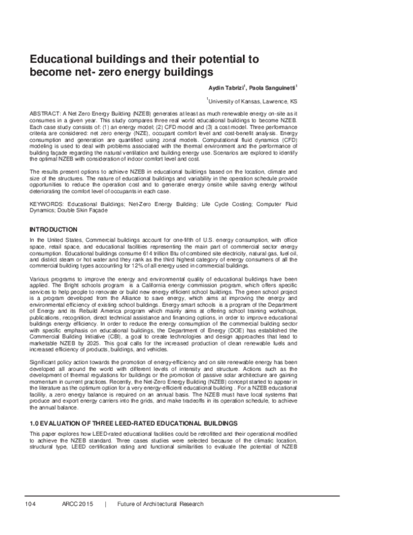 (PDF) Educational buildings and their potential to become netzero ...