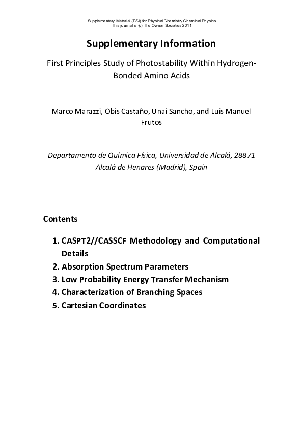 (PDF) First principles study of photostability within hydrogen-bonded ...