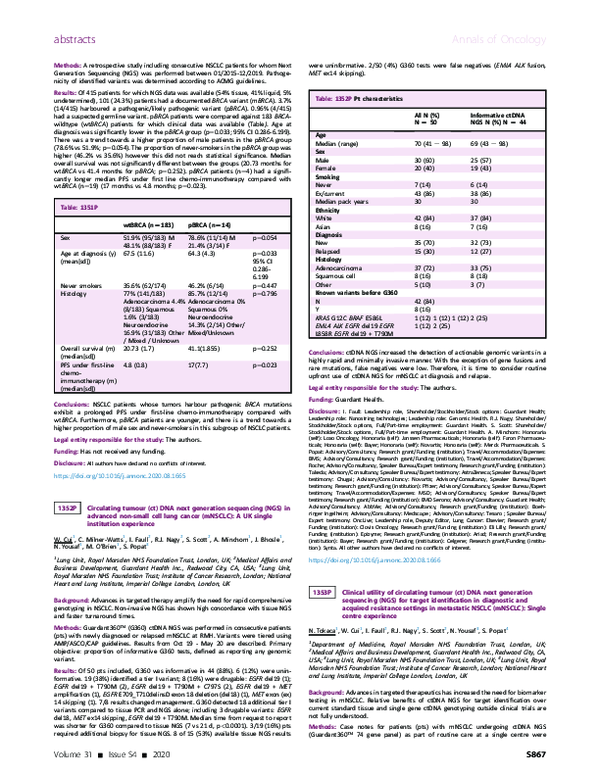 (PDF) 1352P Circulating tumour (ct) DNA next generation sequencing (NGS ...