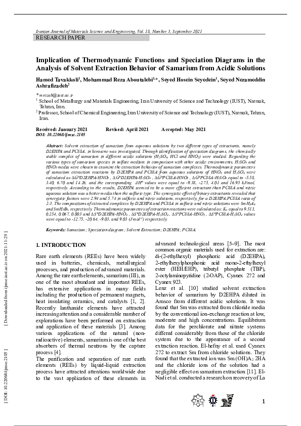 (PDF) Implication of Thermodynamic Functions and Speciation Diagrams in ...