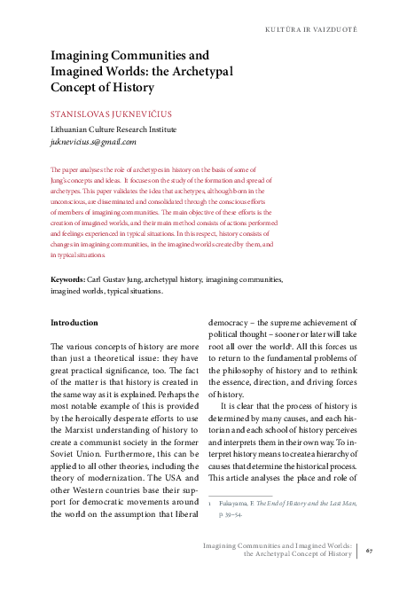 (PDF) Imagining Communities and Imagined Worlds: the Archetypal Concept ...