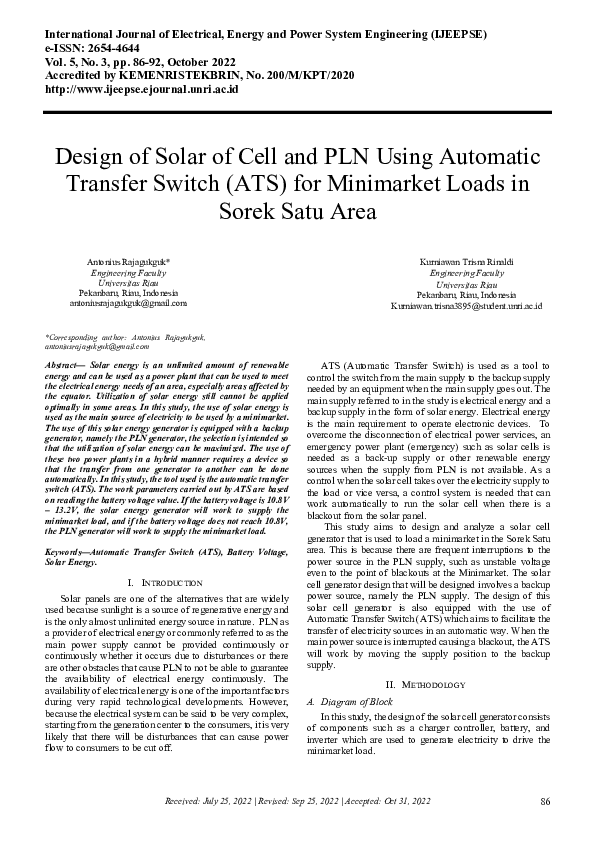 PDF Design Of Solar Of Cell And PLN Using Automatic Transfer Switch pdf-design-of-solar-of-cell-and-pln-using-automatic-transfer-switch