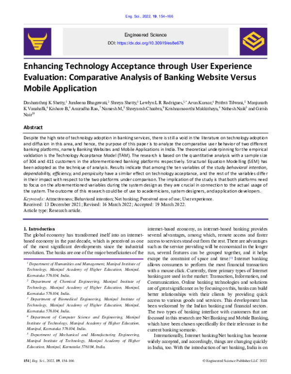 (PDF) Enhancing Technology Acceptance through User Experience Evaluation: Comparative Analysis ...