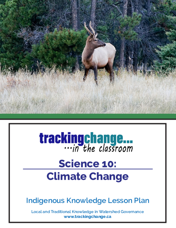 (PDF) Science 10: Climate Change (Indigenous Knowledge Lesson Plan)