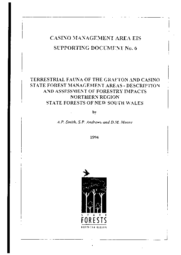 (PDF) Smith AP Andrews SA and Moore DM 1994 Terrestrial Fauna of the ...