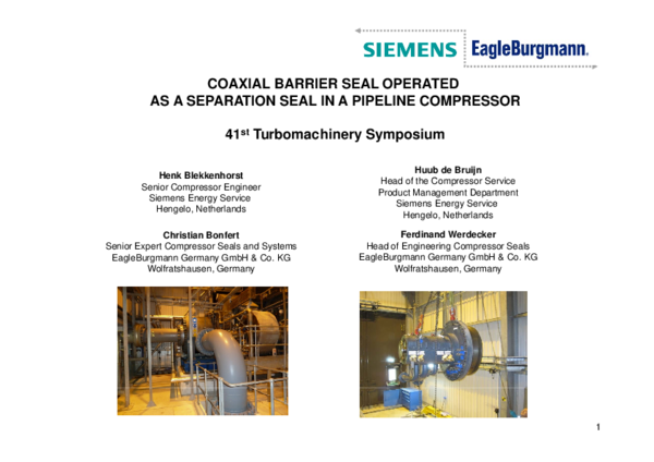 (PDF) Coaxial Barrier Seal Operated As A Separation Seal In A Pipeline ...
