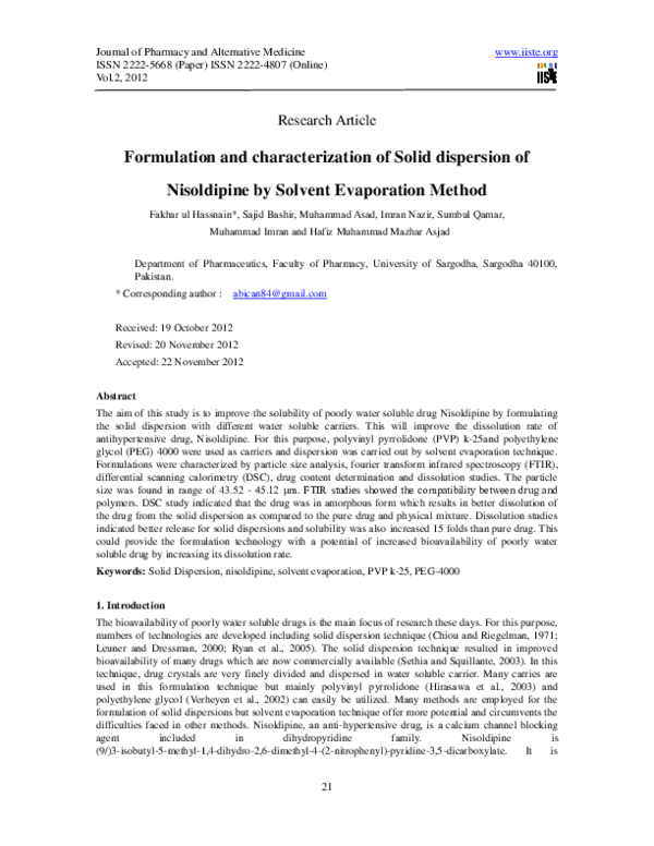(PDF) Research Article Formulation and characterization of Solid ...