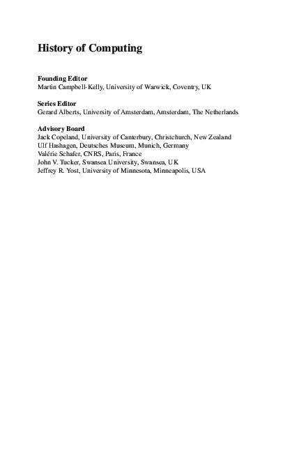 (PDF) Calculation and Computation in the Pre-electronic Era