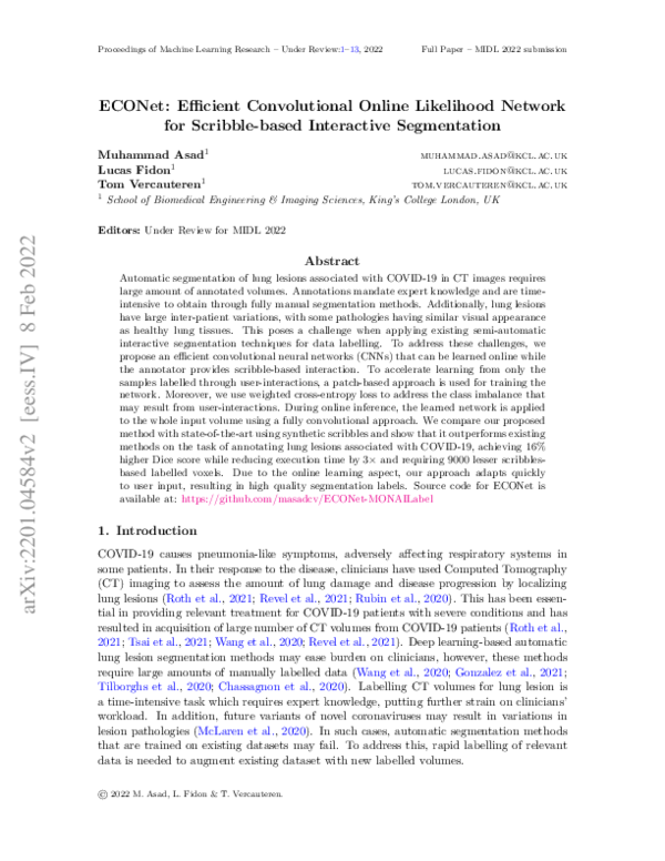 (PDF) ECONet: Efficient Convolutional Online Likelihood Network for Scribble-based Interactive ...