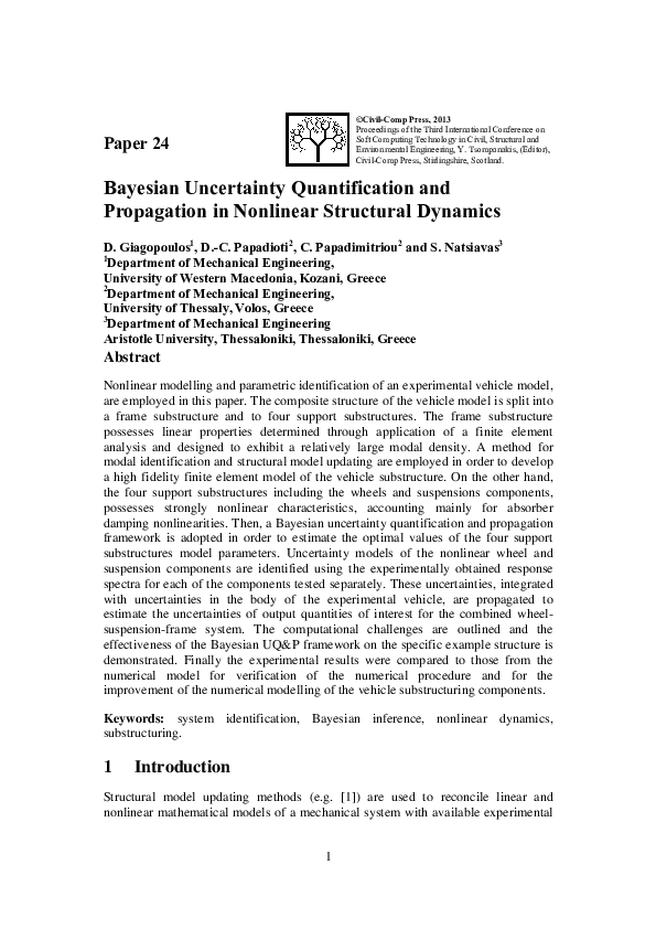 Pdf 2 Review Of Bayesian Formulation For Parameter Estimation And