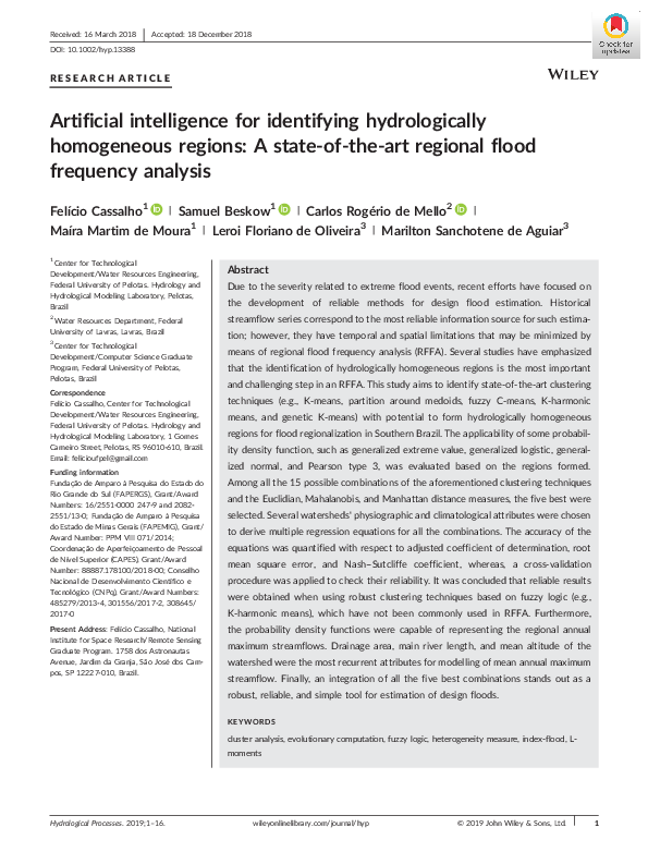 (PDF) Artificial intelligence for identifying hydrologically ...