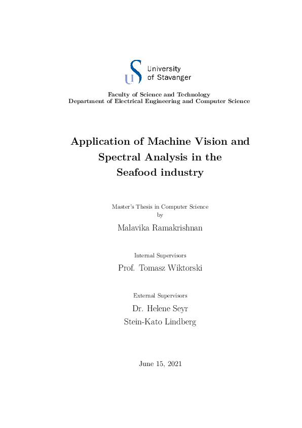 (PDF) Application of Machine Vision and Spectral Analysis in the ...