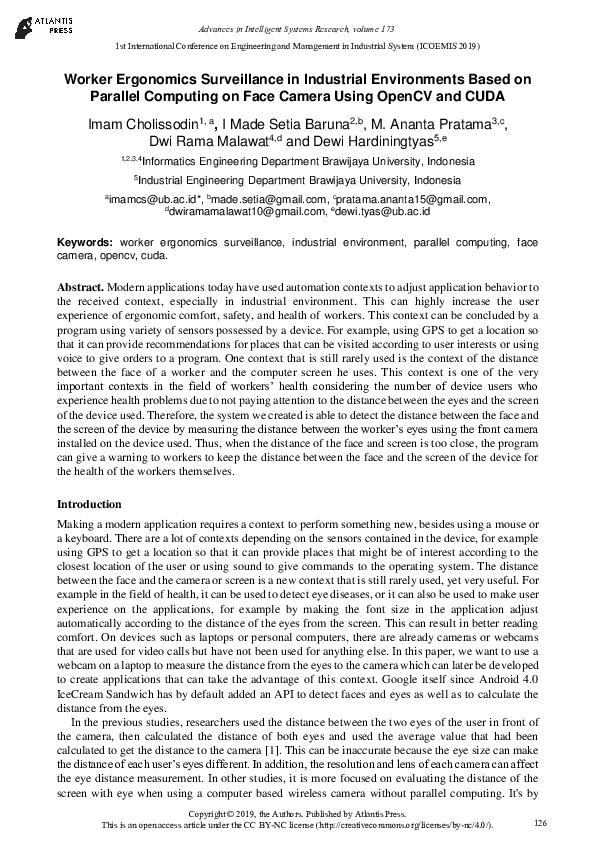 (PDF) Worker Ergonomics Surveillance in Industrial Environments Based ...