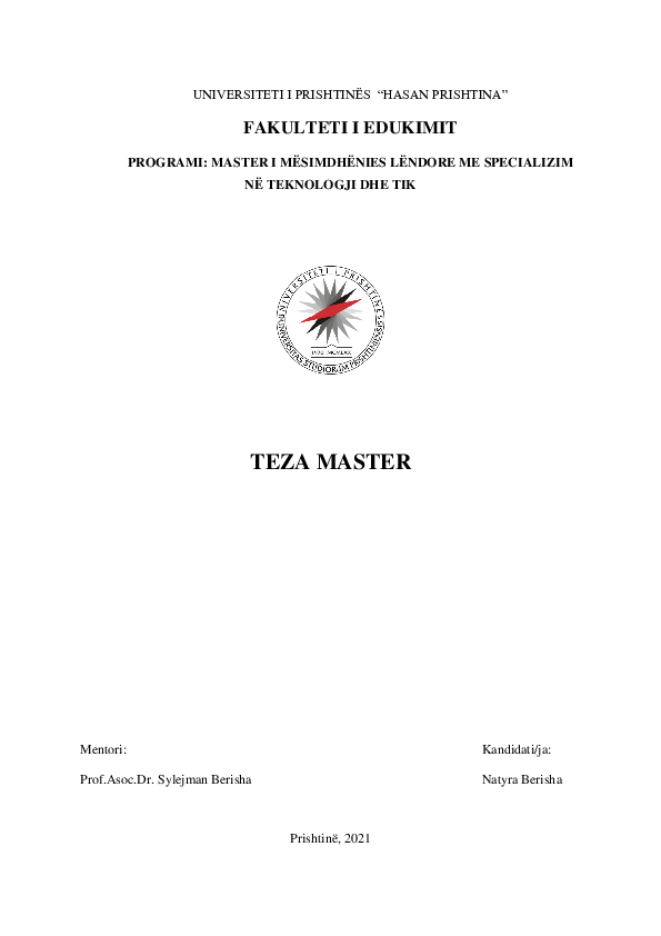 (PDF) Punimi i Masterit UP Natyra Berisha
