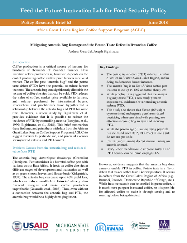 (PDF) Mitigating Antestia Bug Damage and the Potato Taste Defect in ...