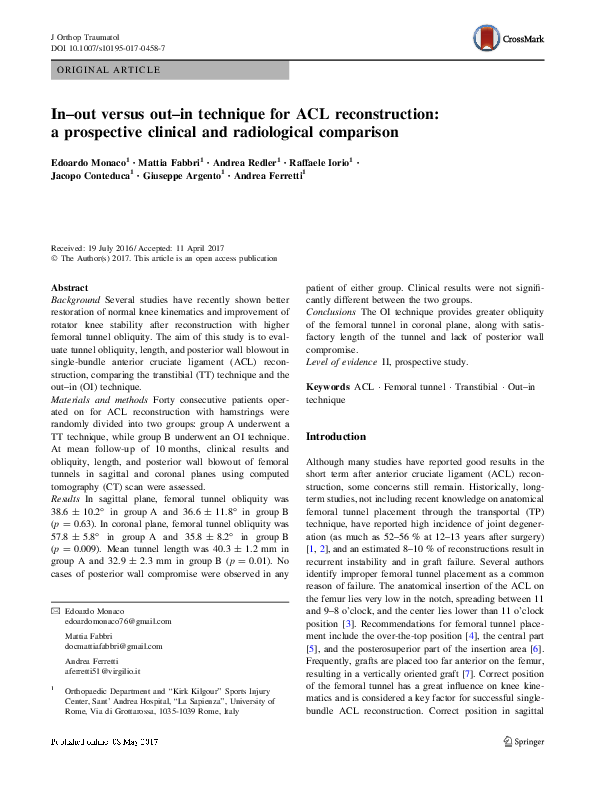 (PDF) In-out versus out-in technique for ACL reconstruction: a ...