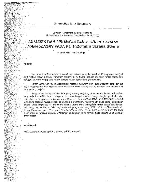 (PDF) Analisis Dan Perancangan E-Supply Chain Management Pada Pt ...