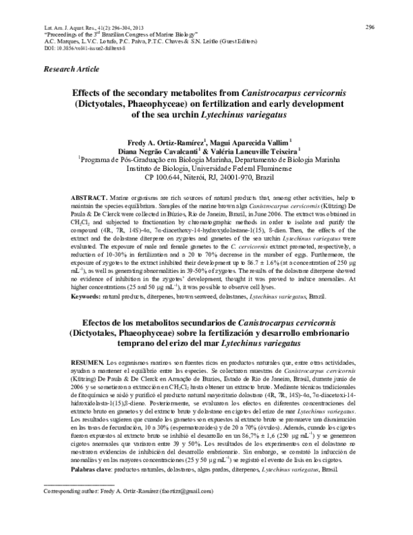 (PDF) Effects of the secondary metabolites from Canistrocarpus ...