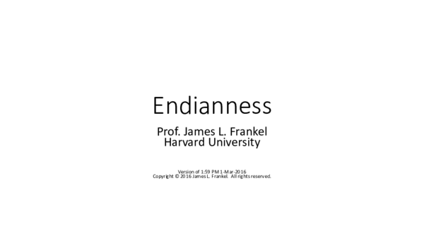 (PDF) Endianness