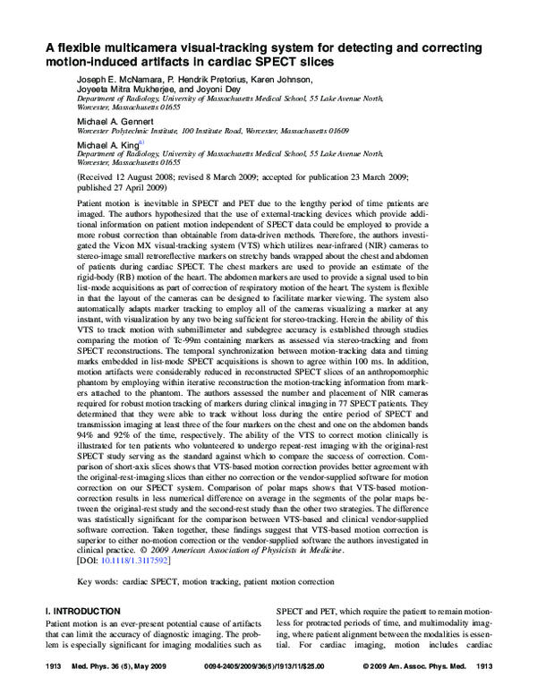 (PDF) A flexible multicamera visual-tracking system for detecting and correcting motion-induced ...