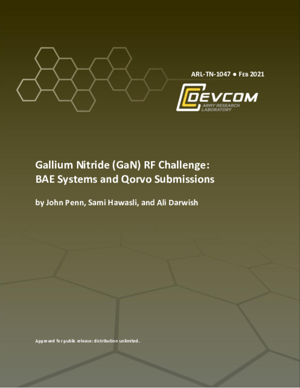(PDF) Gallium Nitride (GaN) RF Challenge: BAE Systems and Qorvo Submissions