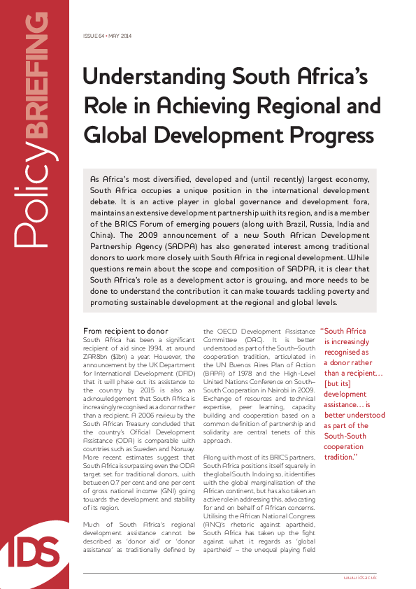 (PDF) Understanding South Africa’s Role in Achieving Regional and ...