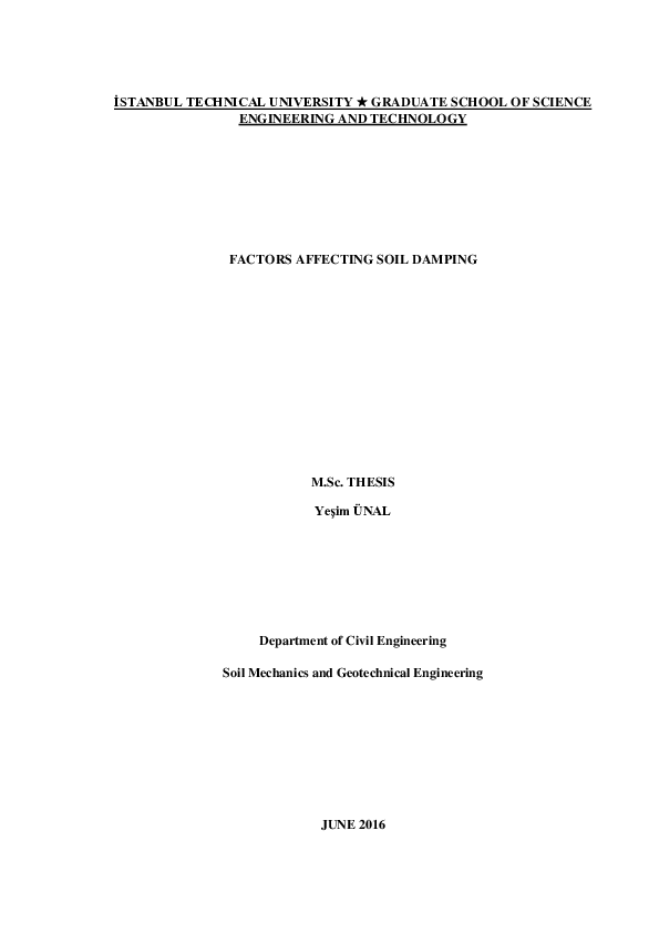 (PDF) Factors Affecting Soil Damping