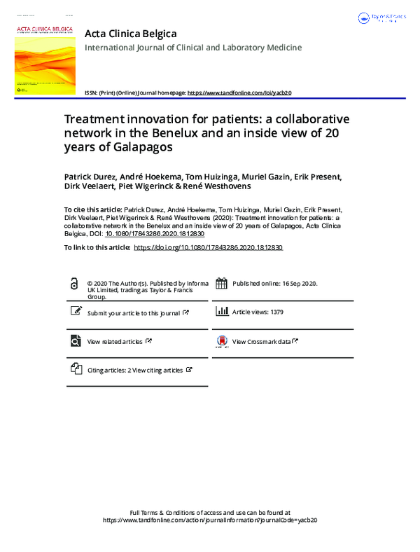 (PDF) Treatment innovation for patients: a collaborative network in the ...