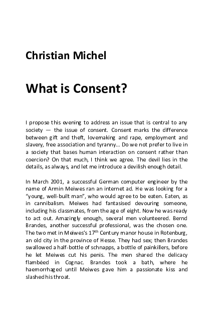 (PDF) What is consent?