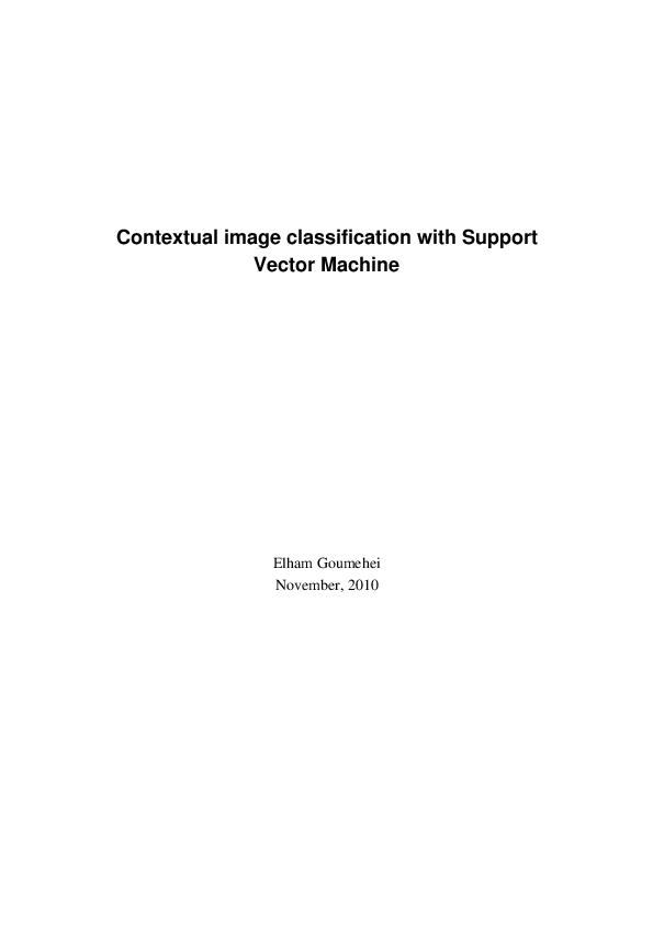 Pdf Contextual Image Classification With Support Vector Machine