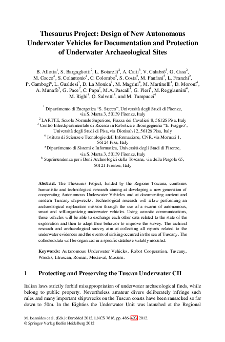 (PDF) Thesaurus project: Design of new autonomous underwater vehicles ...