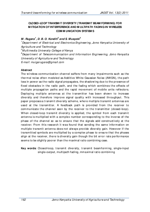 (PDF) Closed-loop transmit diversity (transmit beamforming) for ...