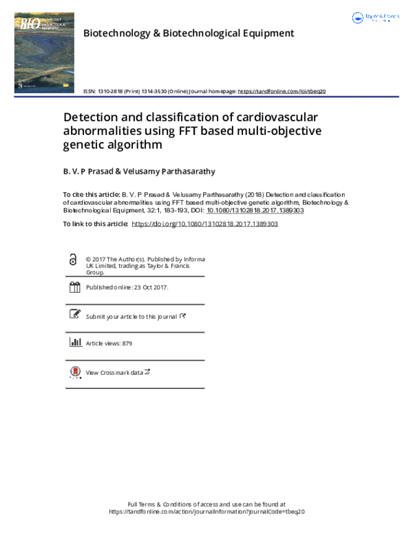 Pdf Detection And Classification Of Cardiovascular Abnormalities Using Fft Based Multi 1221