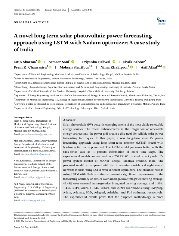 Pdf A Novel Long Term Solar Photovoltaic Power Forecasting Approach
