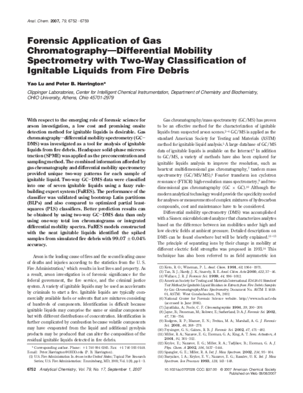 (PDF) Forensic Application of Gas Chromatography–Differential Mobility ...