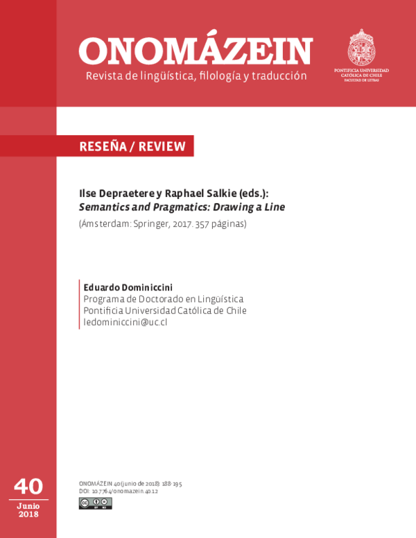 (PDF) Ilse Depraetere y Raphael Salkie (eds.): Semantics and Pragmatics ...