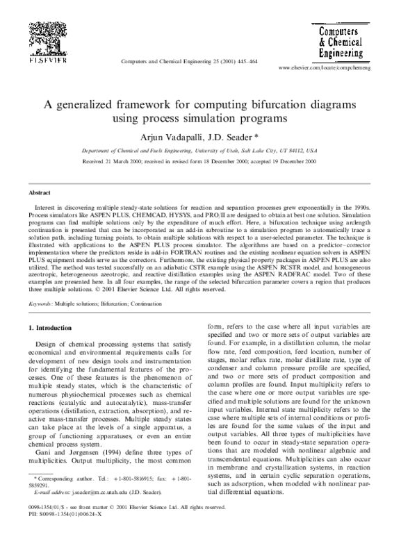 Pdf A Generalized Framework For Computing Bifurcation Diagrams Using