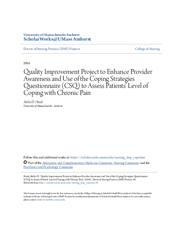 (PDF) Quality Improvement Project to Enhance Provider Awareness and Use ...