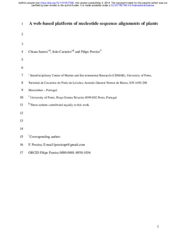 (PDF) A web-based platform of nucleotide sequence alignments of plants