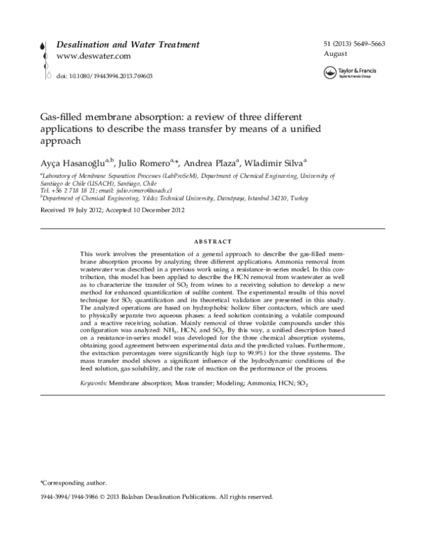 (PDF) Gas-filled membrane absorption: a review of three different applications to describe the ...