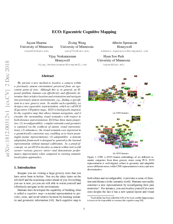 (PDF) ECO: Egocentric Cognitive Mapping