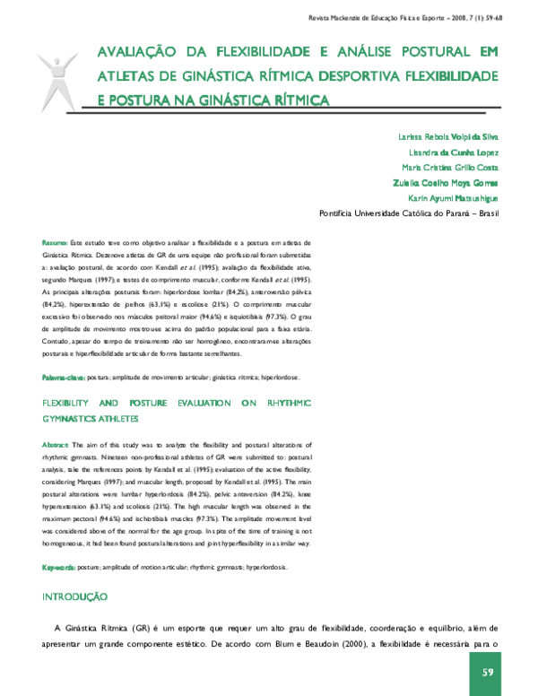 (PDF) Avaliação da flexibilidade e análise postural em atletas de ...