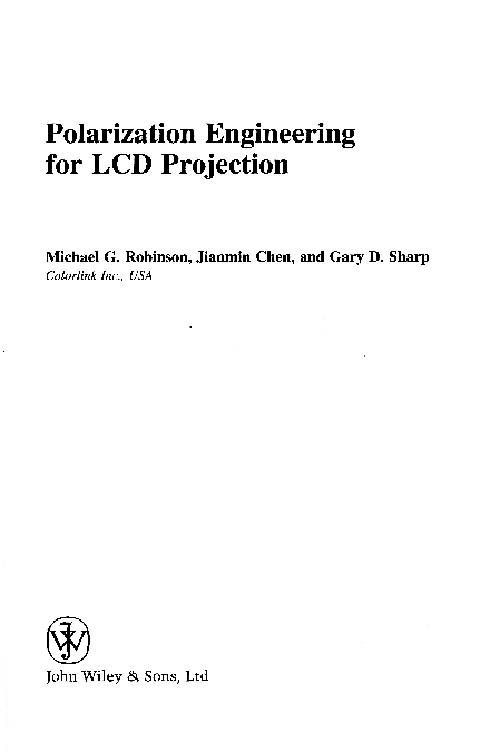 (PDF) Polarization Engineering for LCD Projection