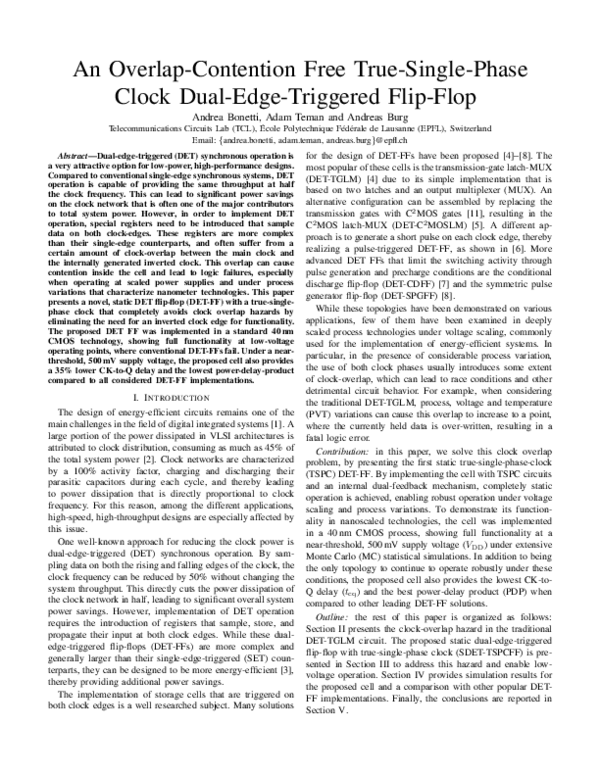 (PDF) An overlap-contention free true-single-phase clock dual-edge ...