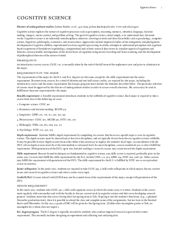 (PDF) Cognitive Science