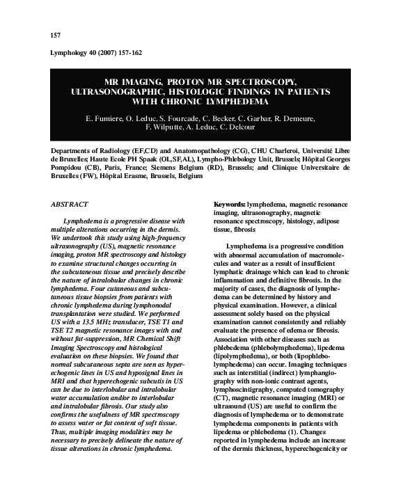 (PDF) MR imaging, proton MR spectroscopy, ultrasonographic, histologic findings in patients with ...