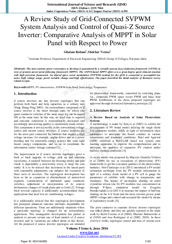 (PDF) A Review Study of Grid-Connected SVPWM System Analysis and ...