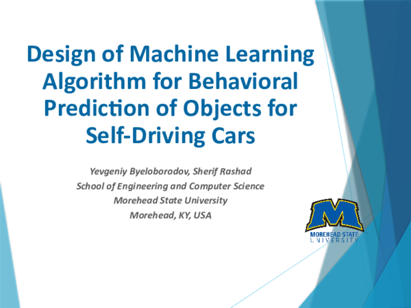 (PPT) Design of Machine Learning Algorithms for Behavioral Prediction ...