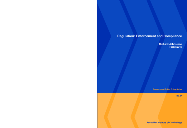 (PDF) Regulation: enforcement and compliance