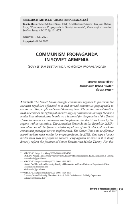 (PDF) Communism Propaganda in Soviet Armenia